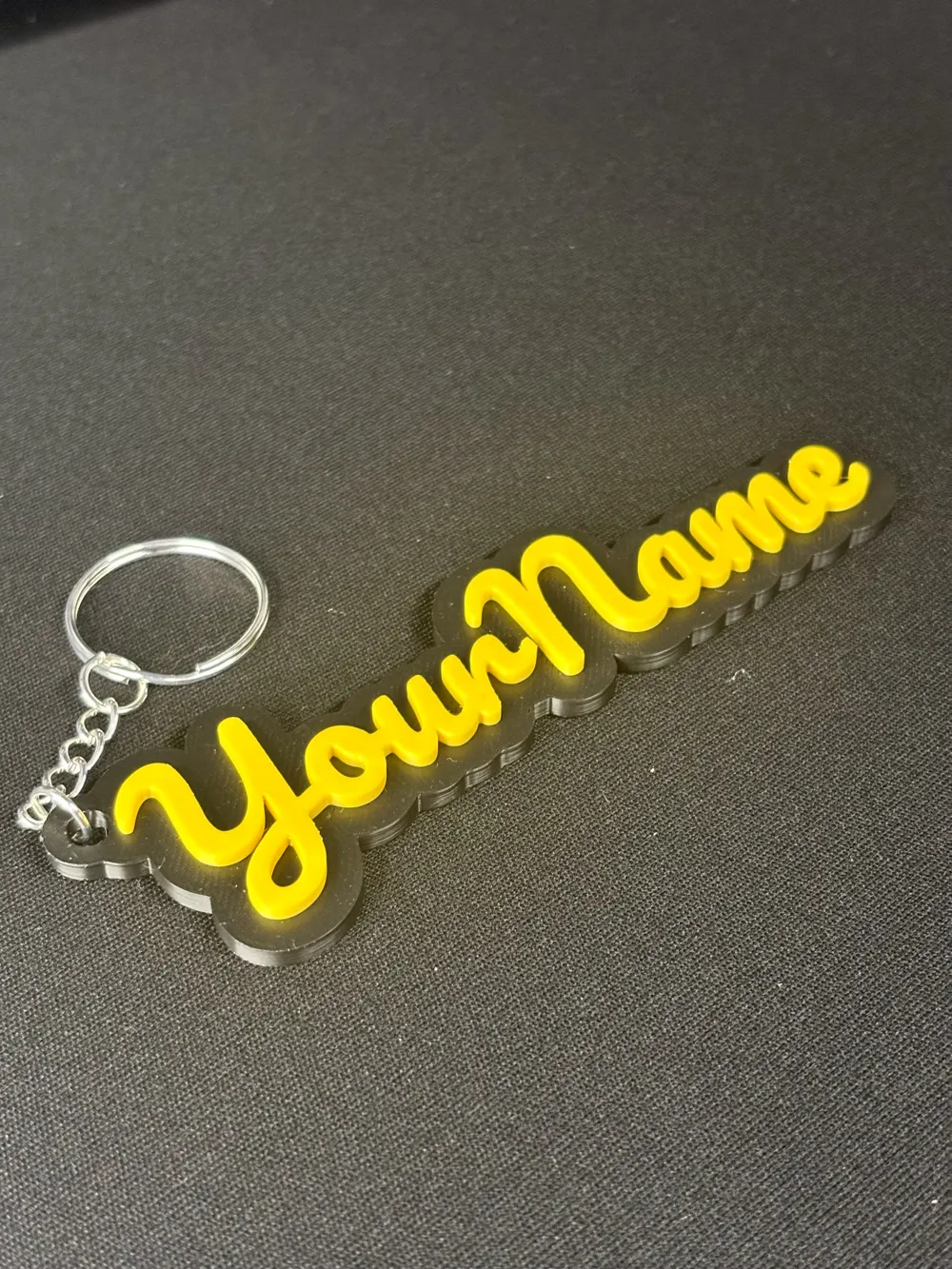 Custom Name user friendly–Parametric Text Keyring - Free 3D Print Model ...