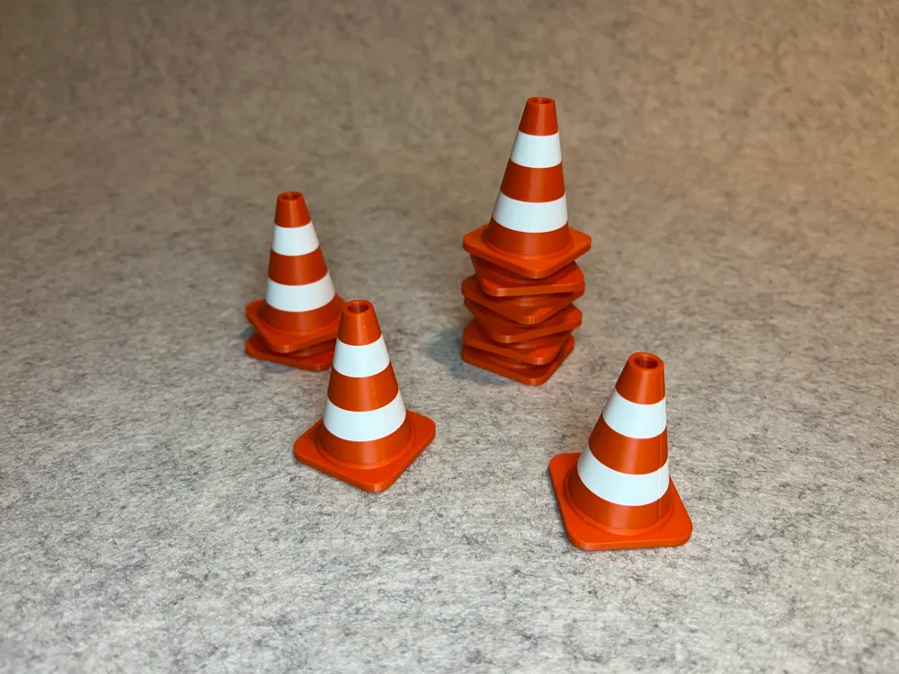 Miniature traffic cone for remote-controlled vehicles by design3d ...