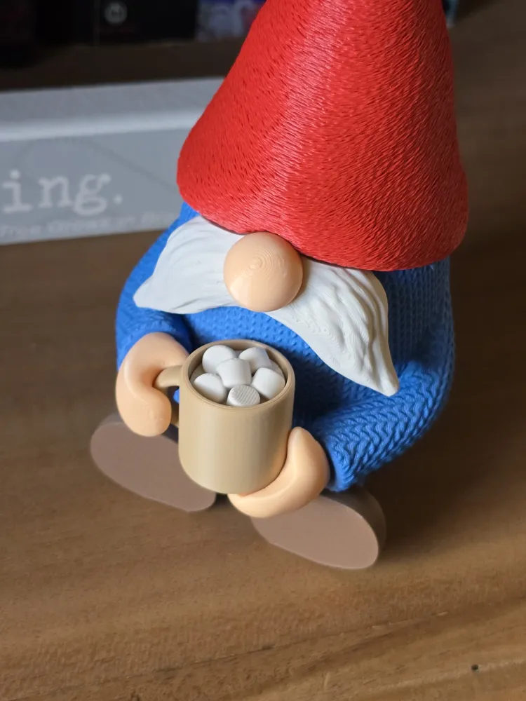 Christmas / Holiday Knit Coffee Gnome - NO AMS - Free 3D Print Model ...