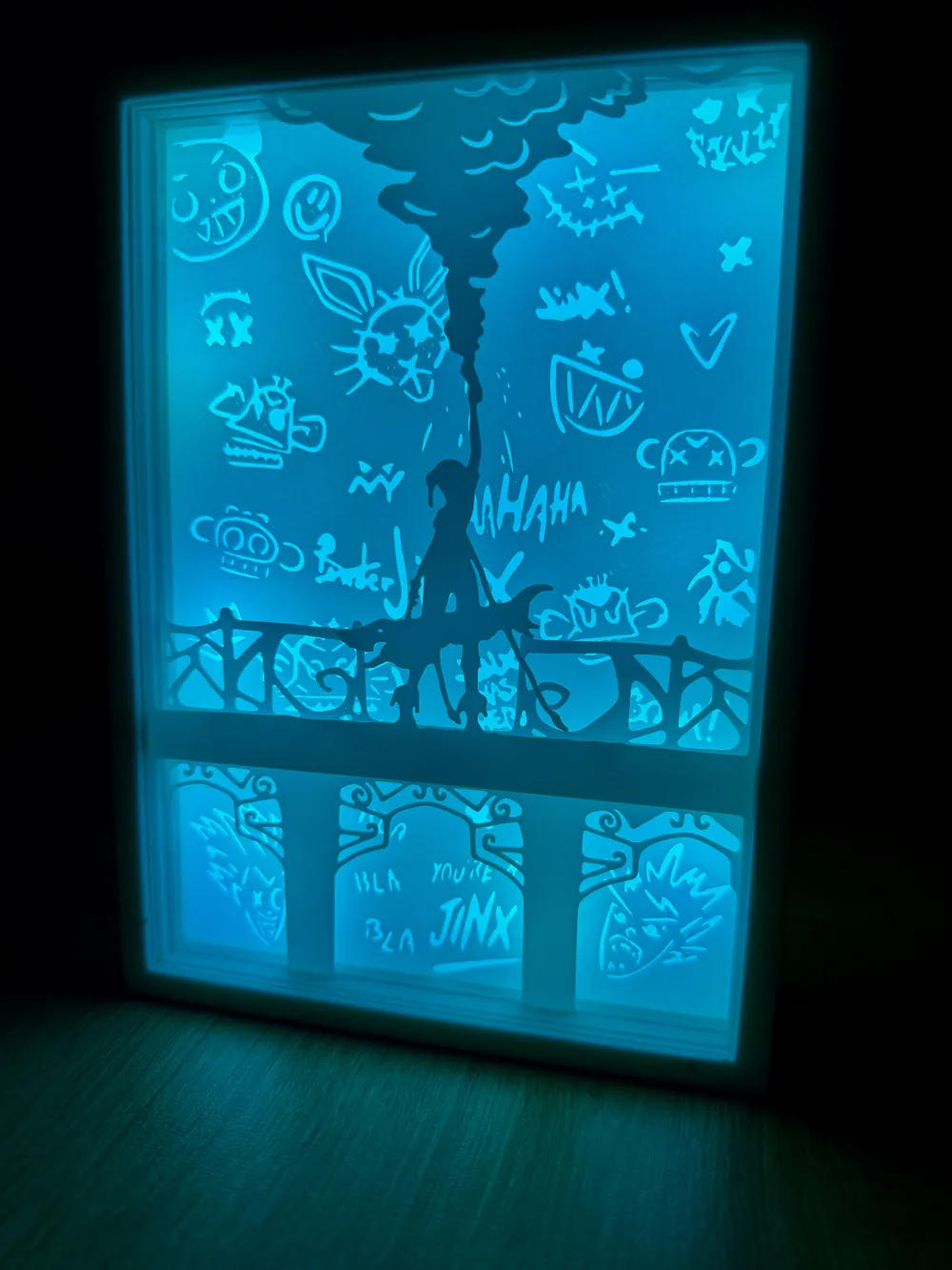 Jinx Shadow Box Arcane League of Legends Lightbox by deLira MakerWorld ...