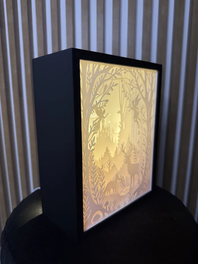 Enchanted Forest Shadow Box Light Box Lamp - Free 3D Print Model ...