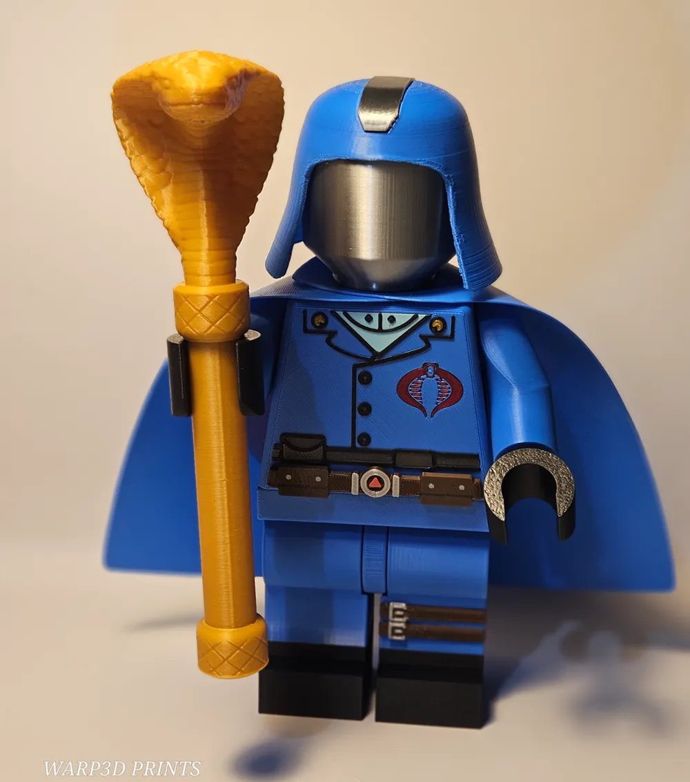 BIG BRICK ** COBRA COMMANDER ** GI JOE by Warp3D Prints - MakerWorld