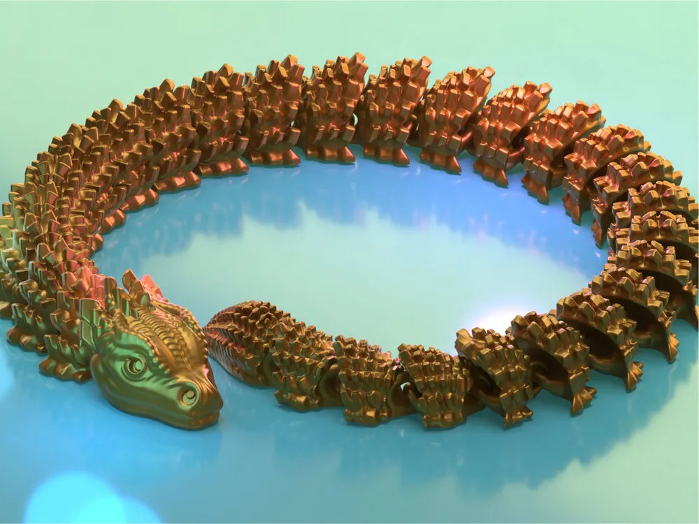 Flexi-Basilisk - Articulated Snake by Entropy - MakerWorld