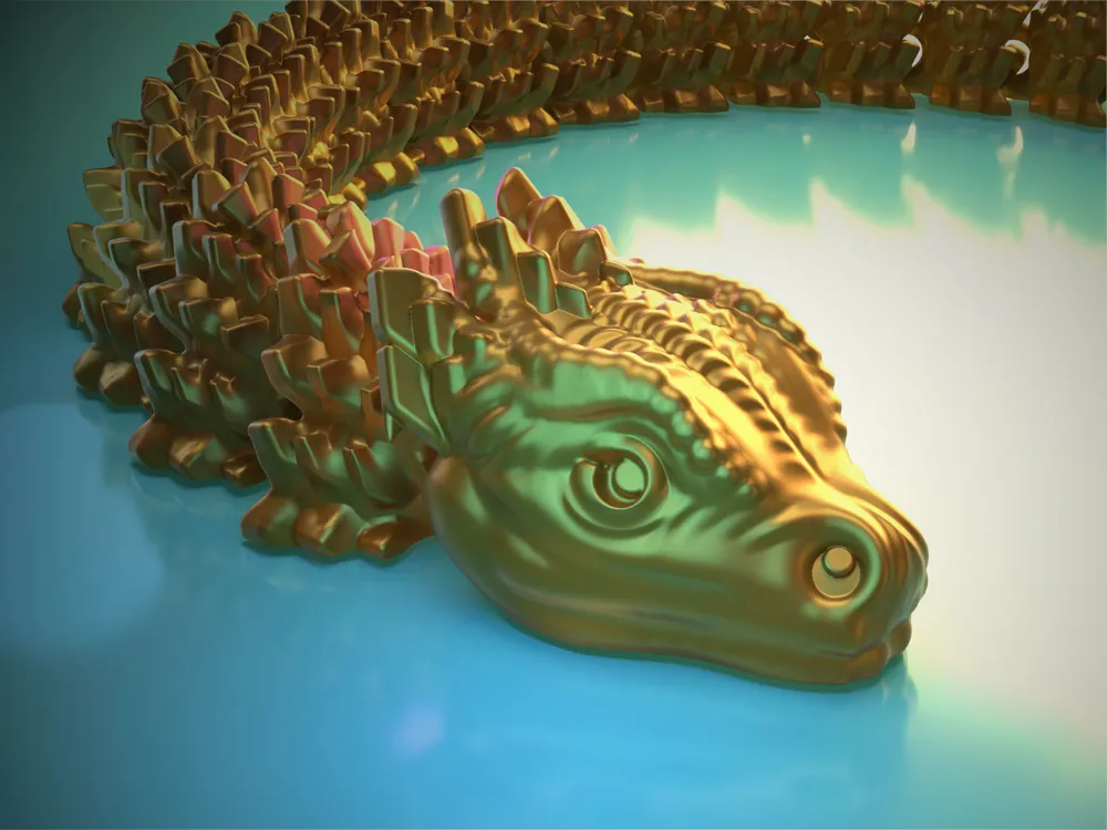 Flexi-Basilisk - Articulated Snake - Free 3D Print Model - MakerWorld