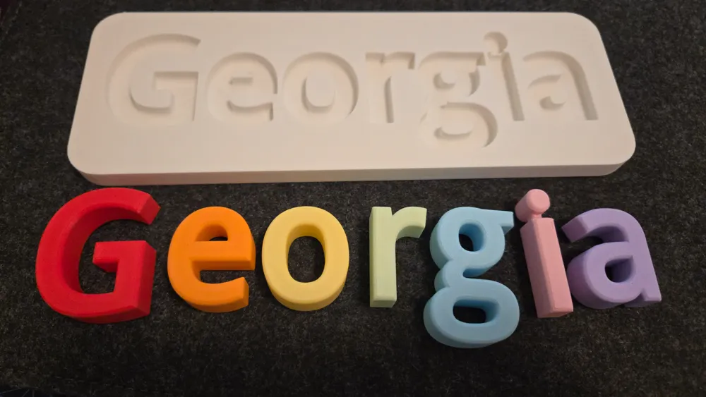 Georgia Name Puzzle by Sophia MakerWorld: Download Free 3D Models