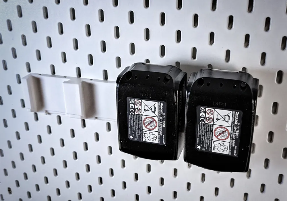 Quad Makita 18V/LXT Battery Mount for Ikea Skadis by zomb - MakerWorld