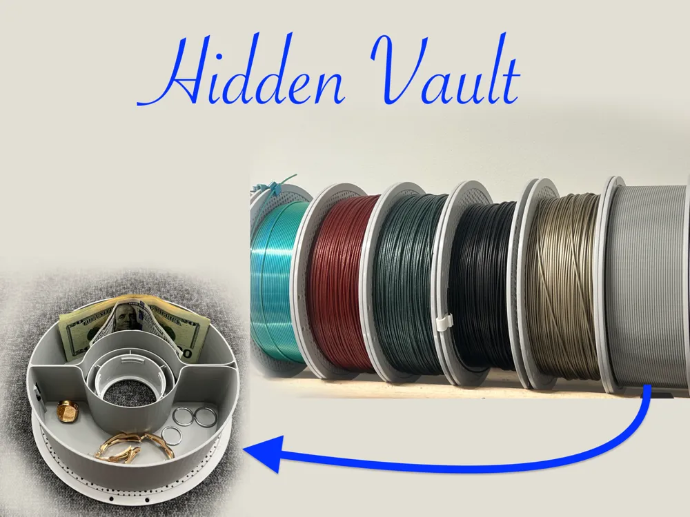 Hidden Storage Vault for BambooLab Spool - Free 3D Print Model - MakerWorld