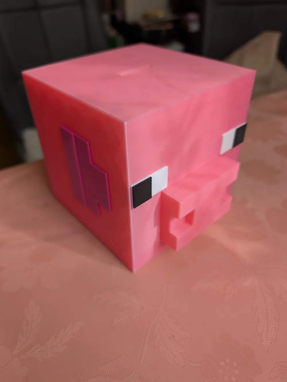 Minecraft Pig Piggy Bank (AMS optional) - Free 3D Print Model - MakerWorld
