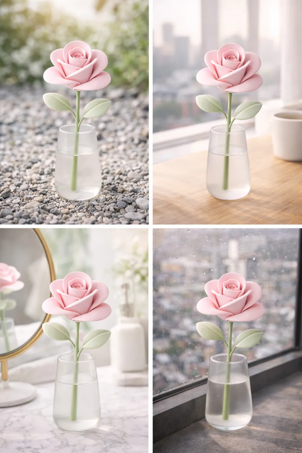 Beautiful rose flower for Valentine's Day - Free 3D Print Model ...
