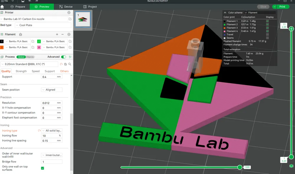 Bambu Lab X1 Color Test by TheMidnightSmith - MakerWorld