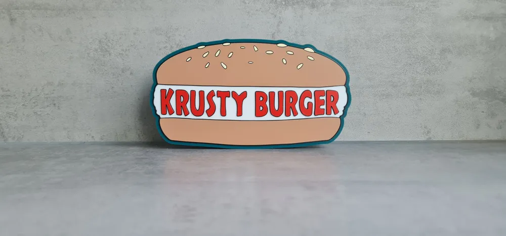 Krusty Burger Logo / Sign - Free 3D Print Model - MakerWorld