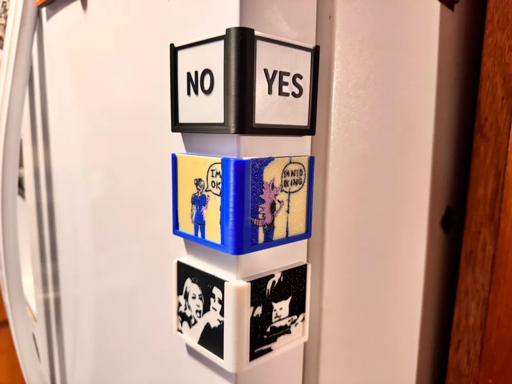Corner Fridge Magnet Frame and Inserts by Kopp3D - MakerWorld
