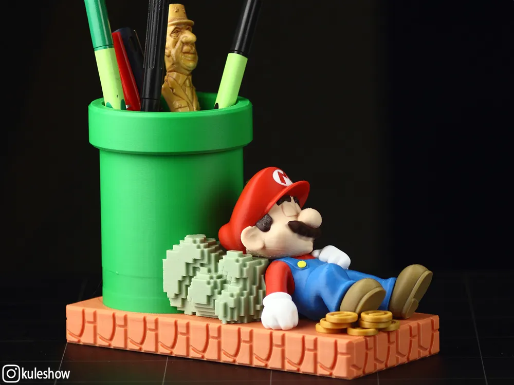 Bleistifthalter im Mario-Stil von bigovereasy MakerWorld: Kostenlose 3D ...