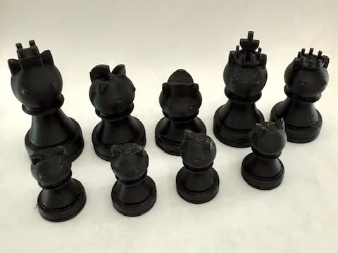 Cat Chess Pieces - Free 3D Print Model - MakerWorld