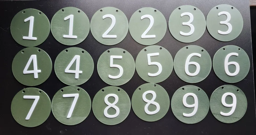 Number Disc for Disc Golf Course Holes 1-18 - Free 3D Print Model ...