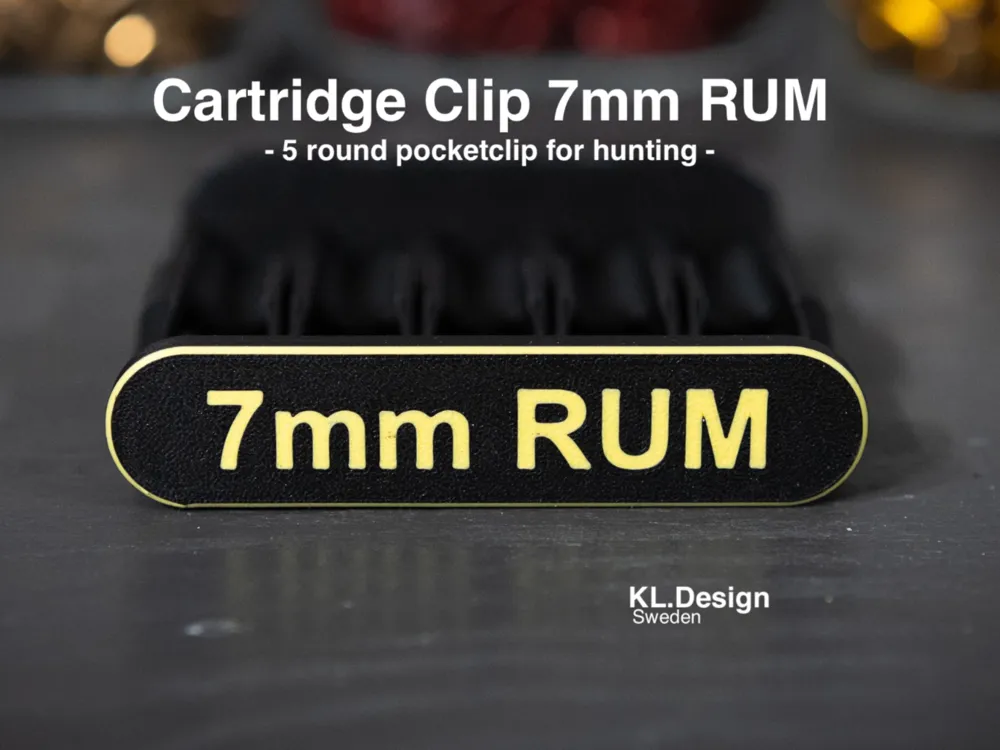 7mm Remington Ultra Magnum Cartridge Clip - Free 3D Print Model ...