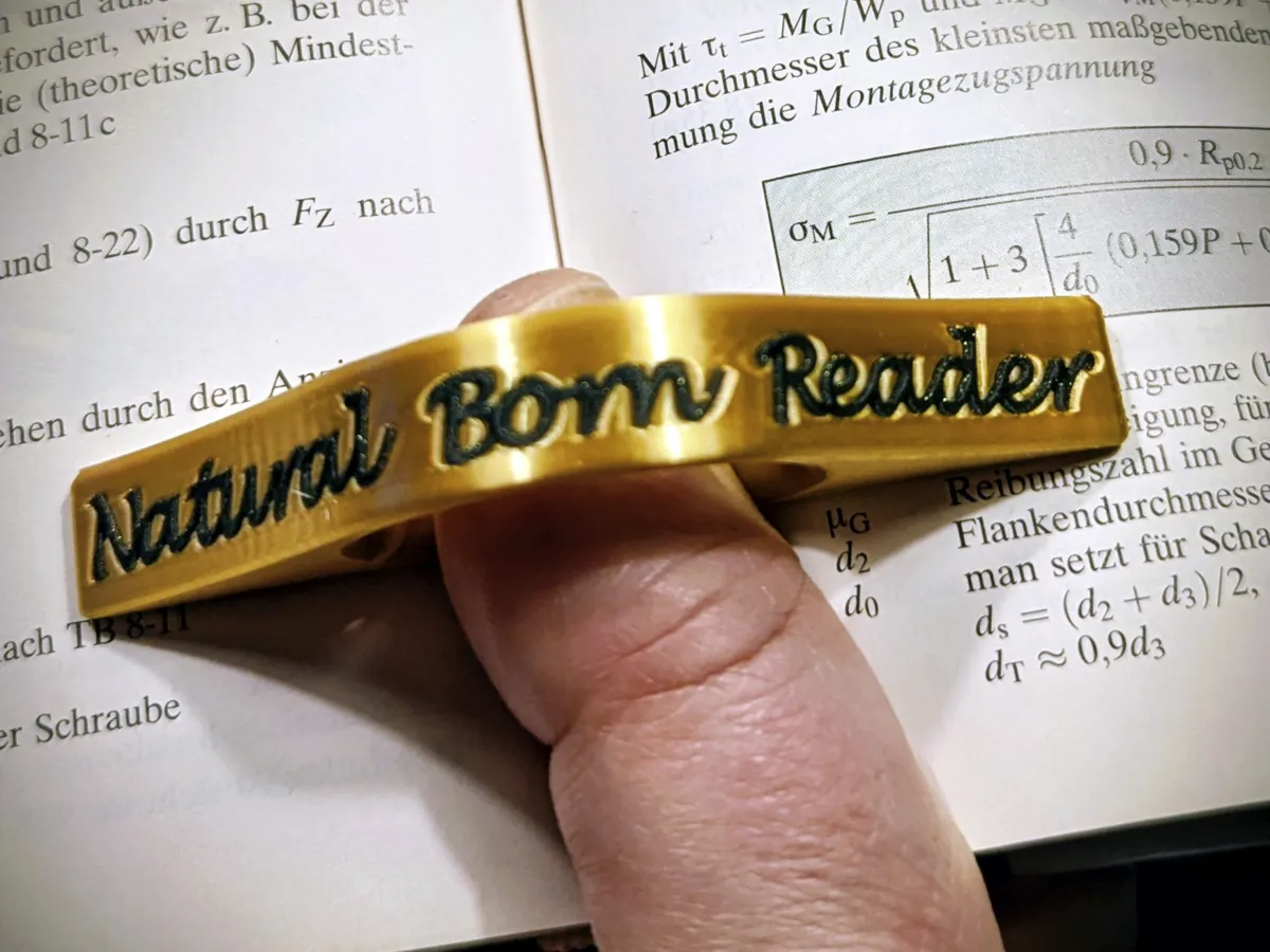 Reader's little Helper (with editable text) - Free 3D Print Model ...