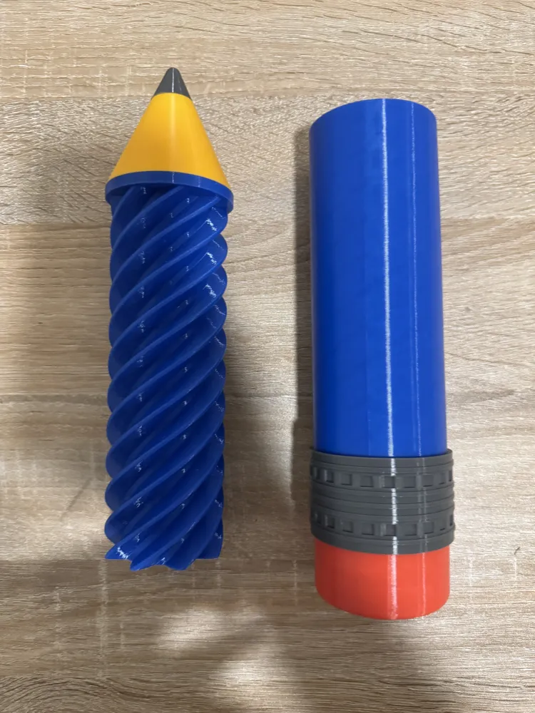 Twistable Pencil Case w/ Two Compartments! by The Philosopher - MakerWorld