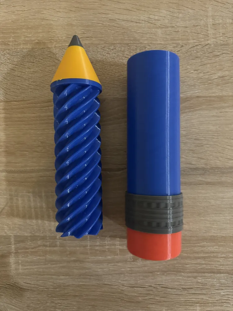 Twistable Pencil Case w/ Two Compartments! by The Philosopher - MakerWorld