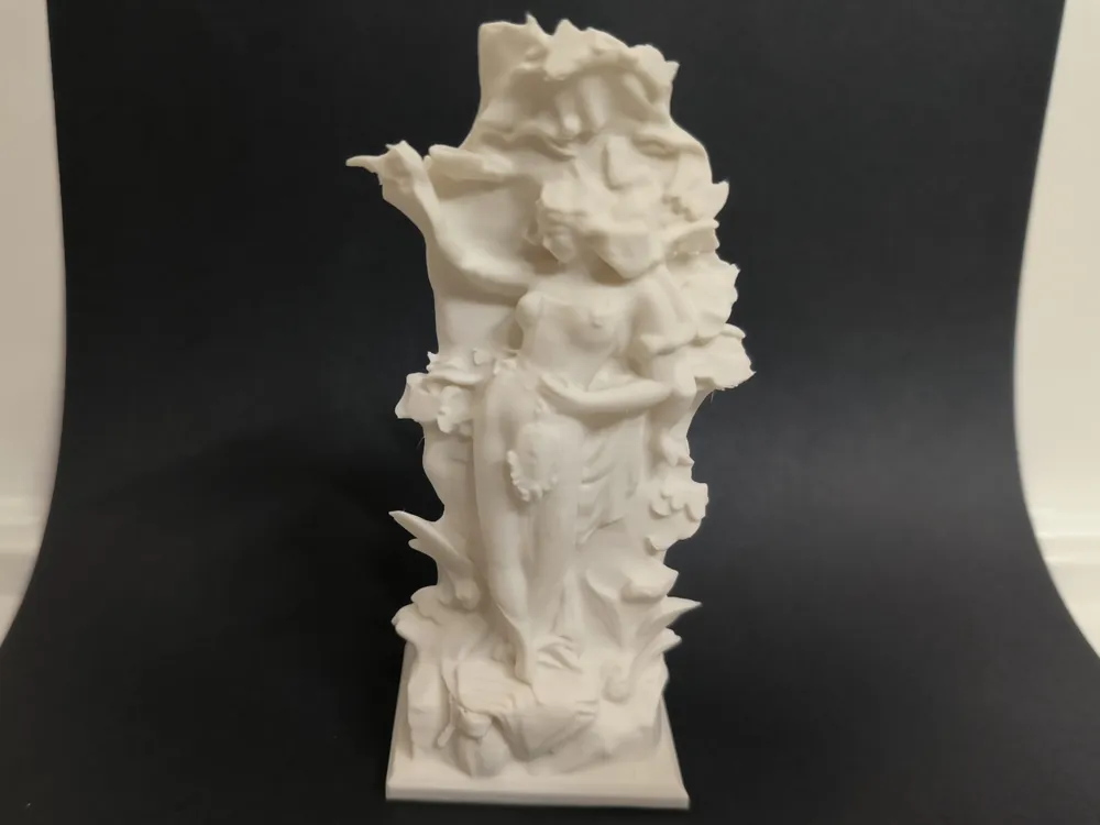 Art Nouveau Statue Elf Woman - Free 3D Print Model - MakerWorld