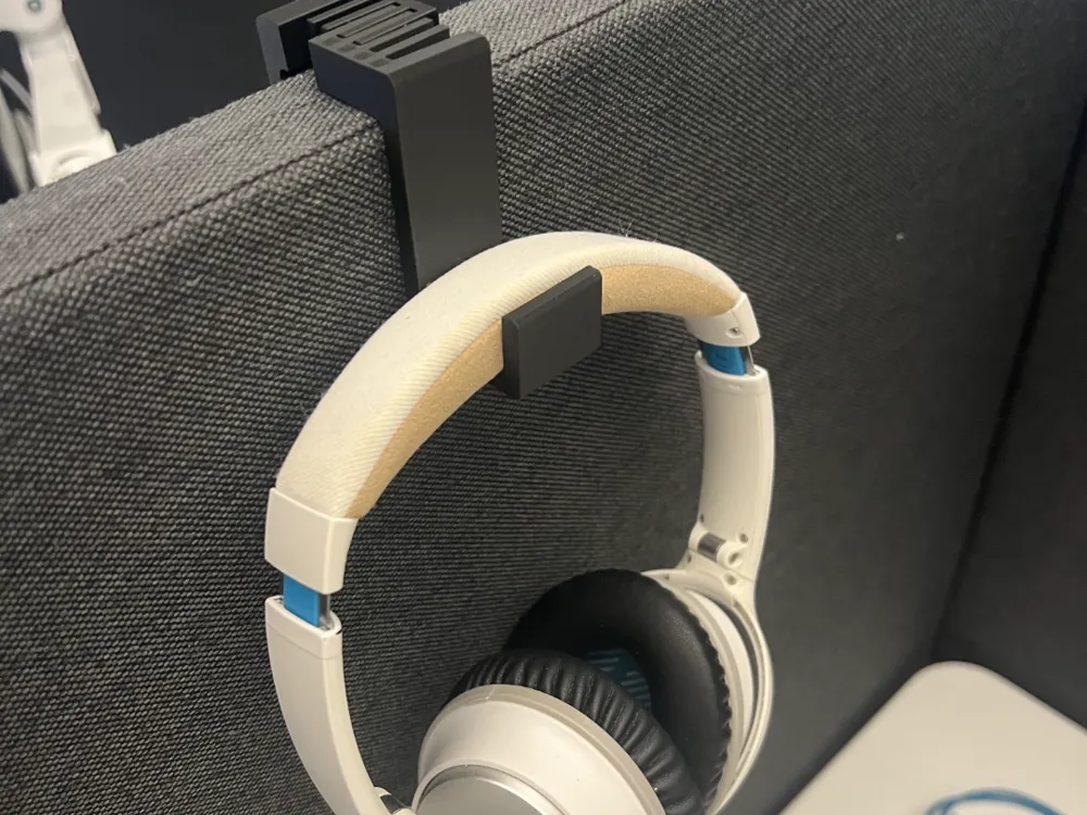 Headphone holder for desk Partition by Swarley - MakerWorld