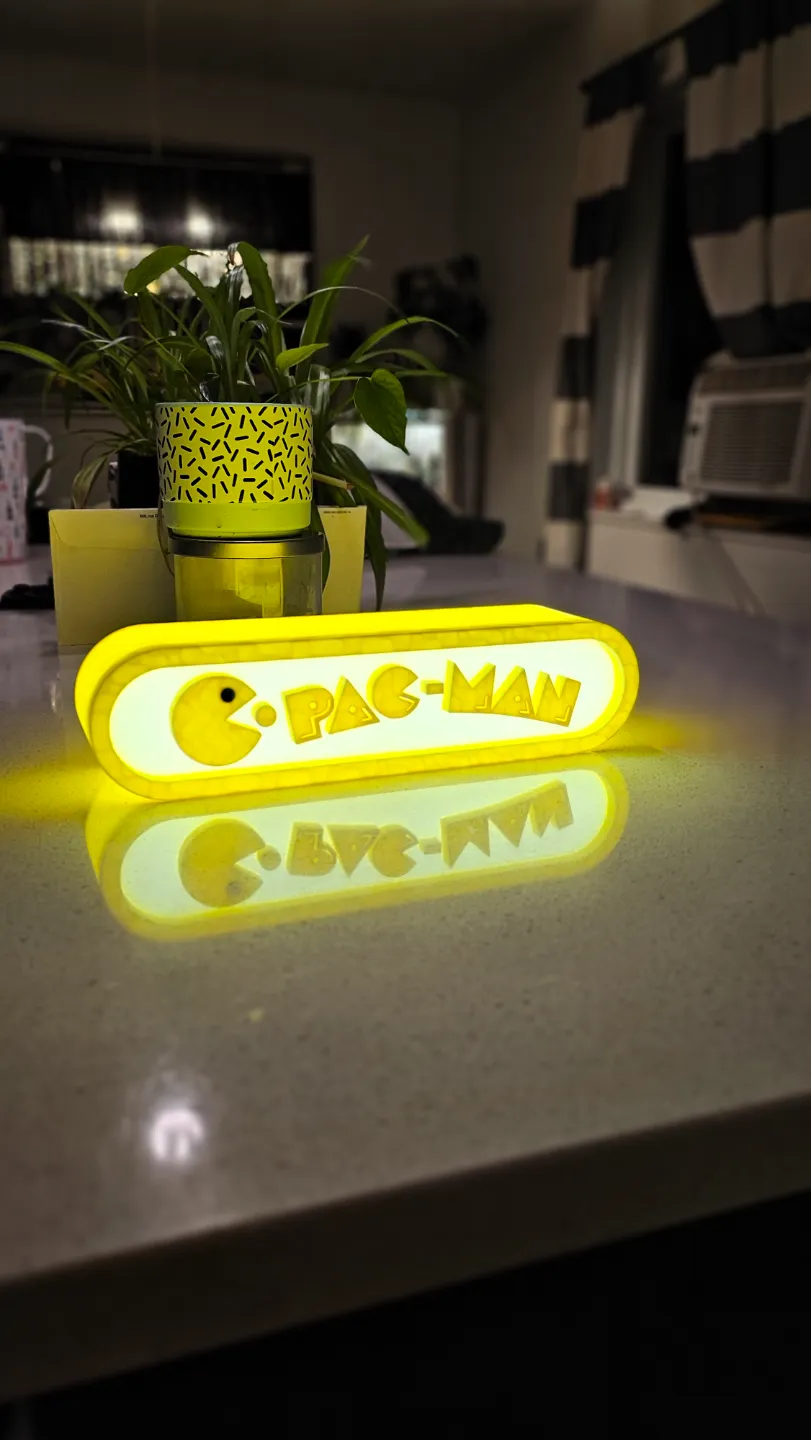 Pac-Man Led Lightbox by Tommy Gun - MakerWorld