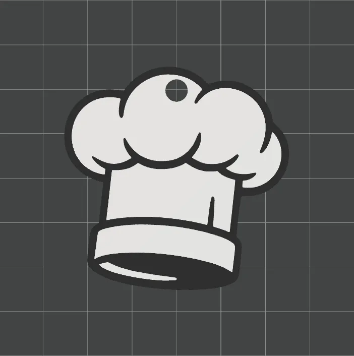 Chef hat/Cooking hat Keychain by Dax1337/Deray3D MakerWorld: Download ...
