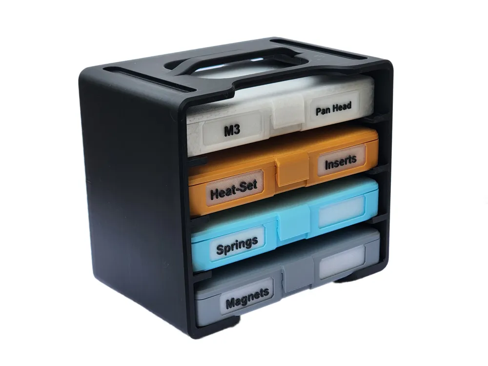 Stacking Shelf for Tiny Bins Storage Boxes [Wall Mountable] [Parametric] Remixed by jaminv ...