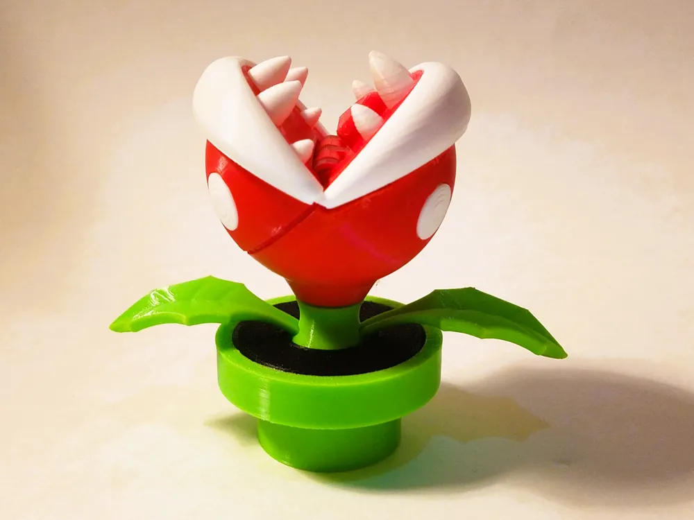 Piranha Plant - Chomping Fidget Toy - Free 3D Print Model - MakerWorld