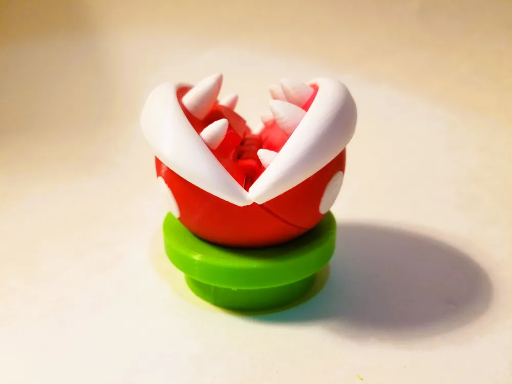 Piranha Plant - Chomping Fidget Toy - Free 3D Print Model - MakerWorld