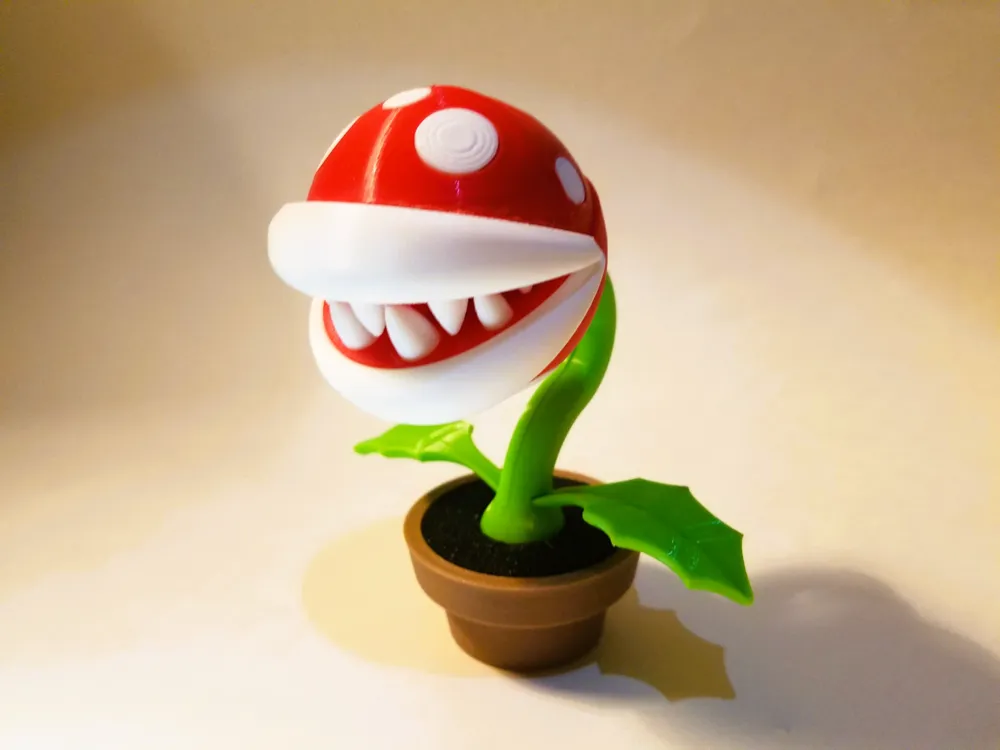 Piranha Plant - Chomping Fidget Toy - Free 3D Print Model - MakerWorld