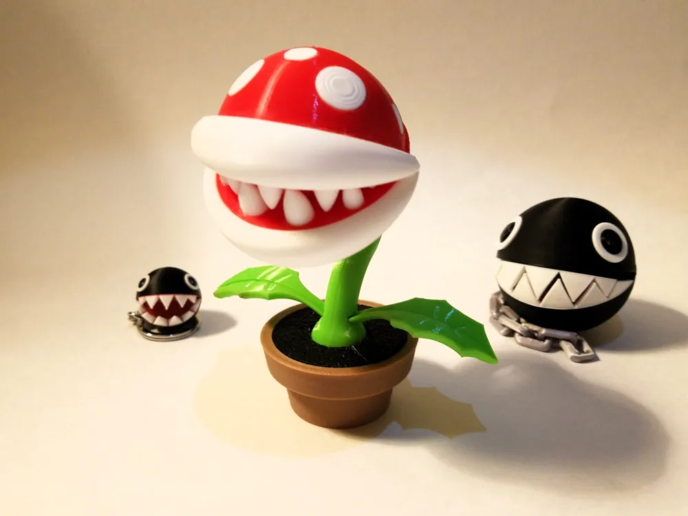 Piranha Plant - Chomping Fidget Toy - Free 3D Print Model - MakerWorld