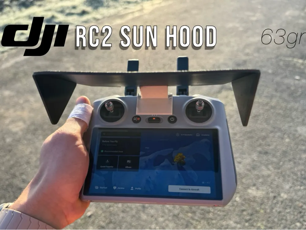 DJI RC2 Sun cover / Sun Hood - Free 3D Print Model - MakerWorld
