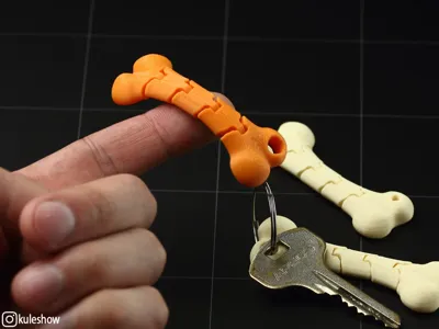 Dog bone keychain by Lamero - MakerWorld