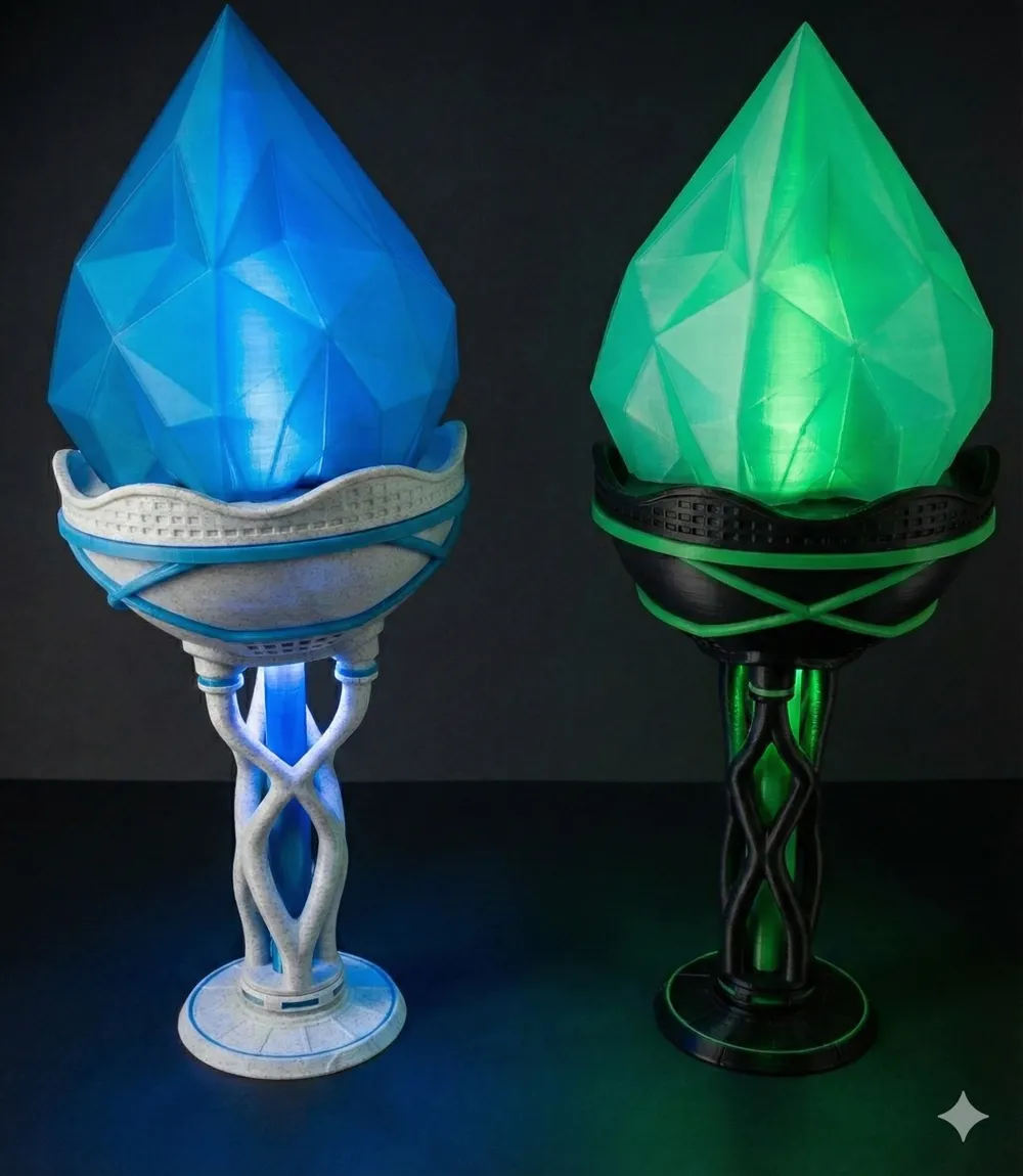 MagLev - Nova Crystal Torch with Levitating Fire - Free 3D Print Model ...