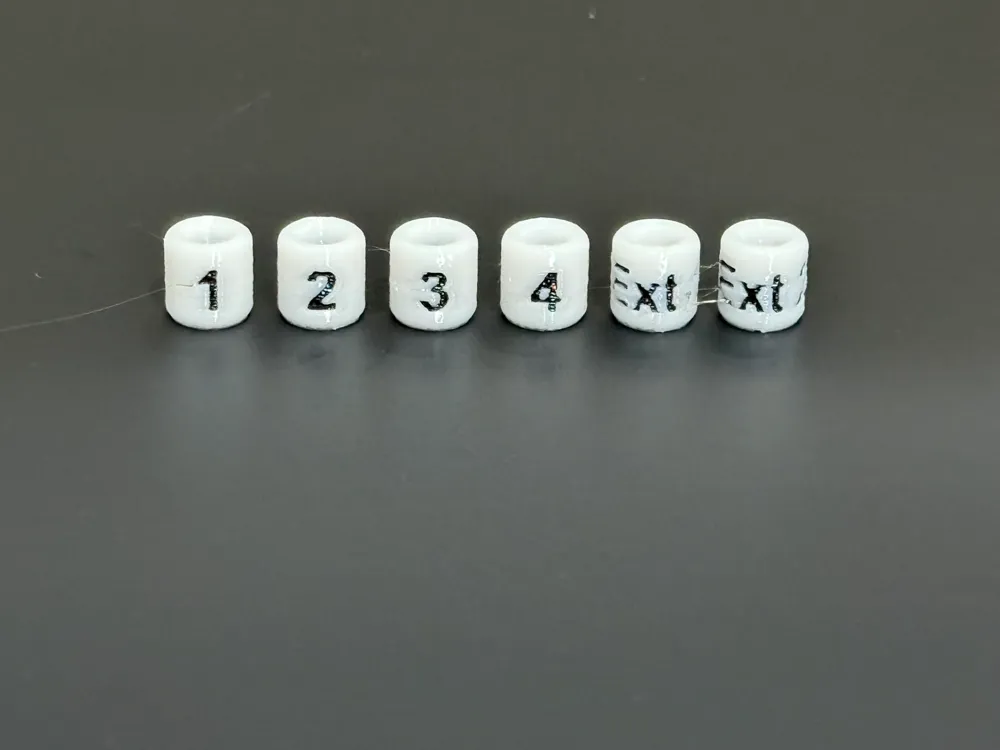 AMS PTFE Number Beads - Free 3D Print Model - MakerWorld