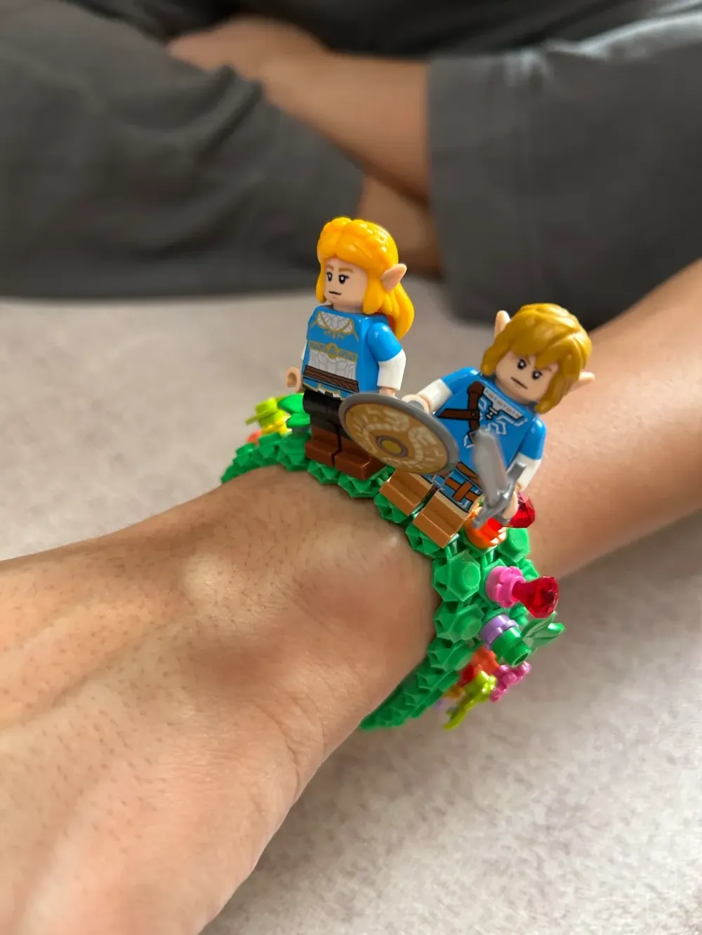Lego bracelet, flexible material, one-piece printing, no support ...