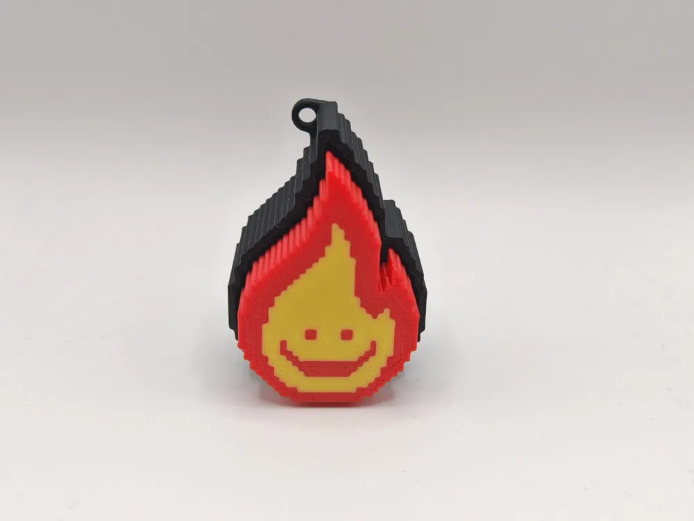 Retro Pixel Flame Fidget Clicker (Outemu switch) - Free 3D Print Model ...