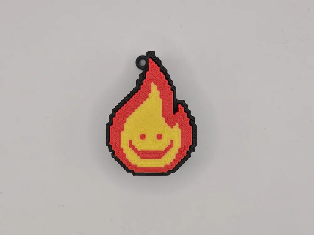 Retro Pixel Flame Fidget Clicker (Outemu switch) - Free 3D Print Model ...