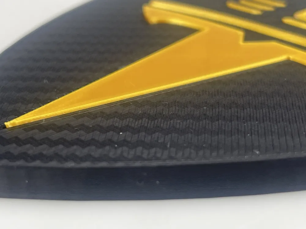 Tesla Shield Emblem Carbon Fiber Texture | Directly 3D Printable Tesla ...