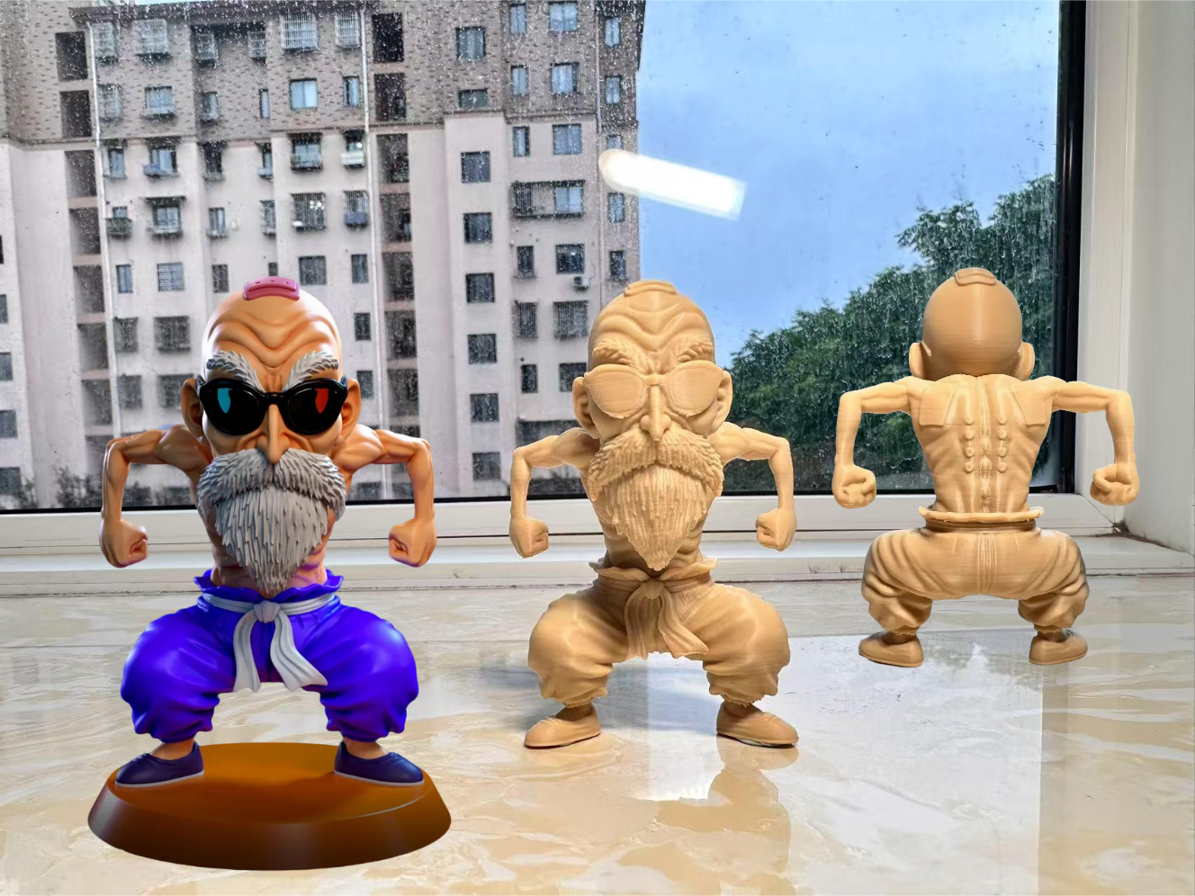 Maestro Roshi de Dragon Ball mostrando músculos versión china Maestro ...