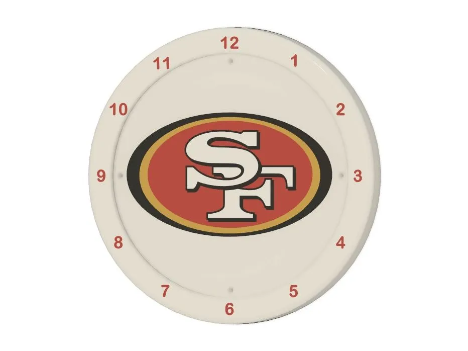 San Francisco 49ers Clock Face by MadMax3D - MakerWorld