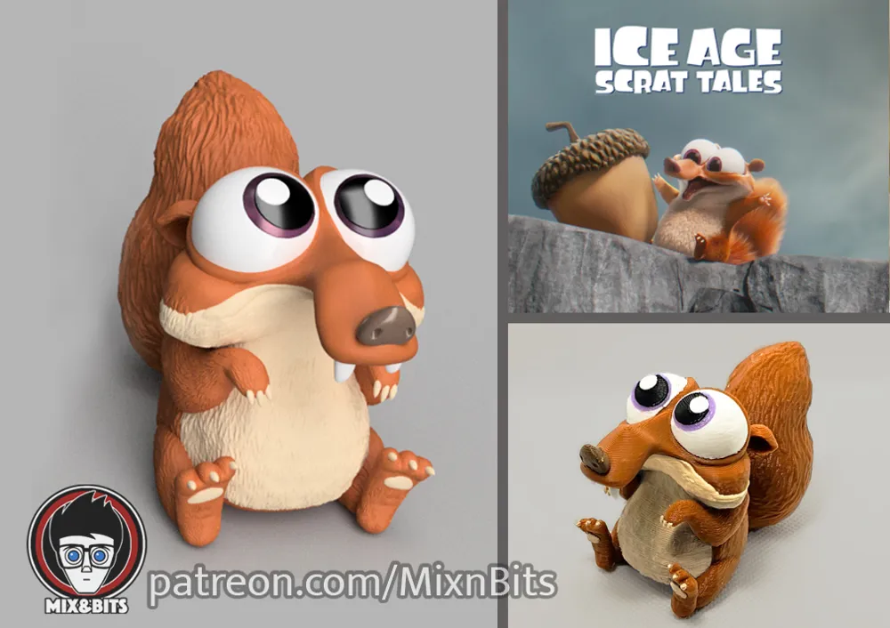 Baby Scrat 9 cm tall by MiX&BitS - MakerWorld