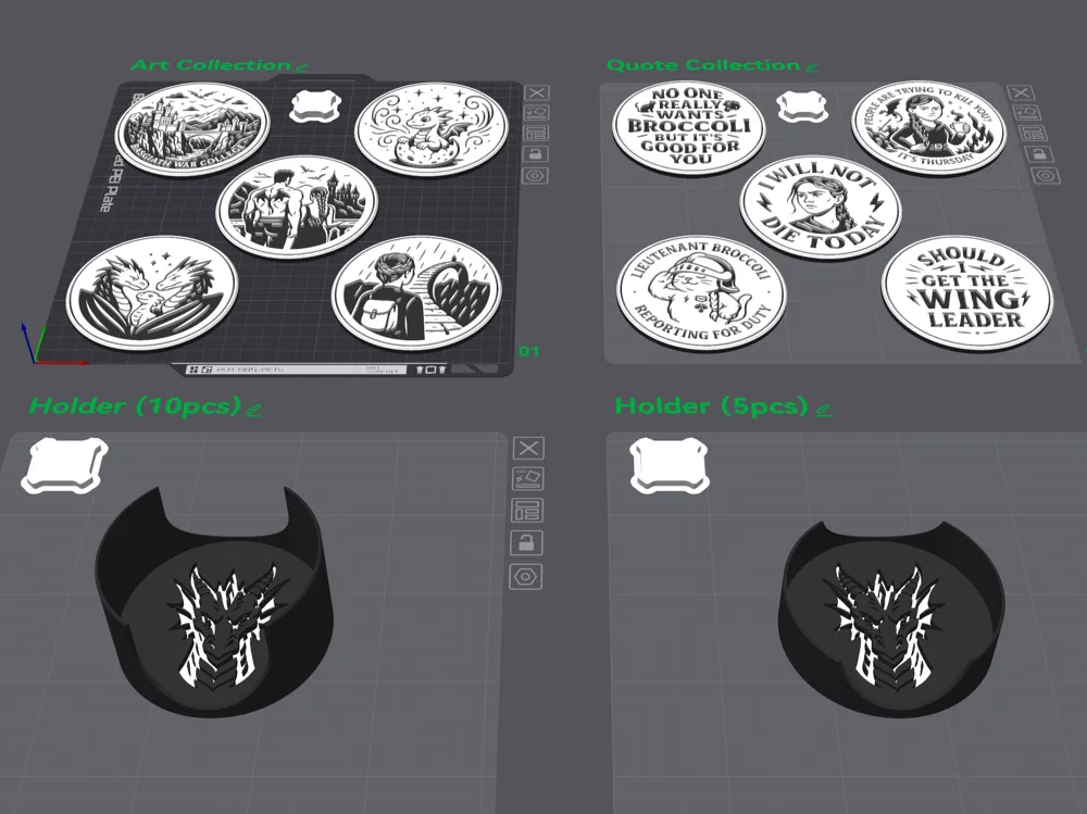 The Empyrean - Coaster Collection (with organizer) by Paul Weiß ...