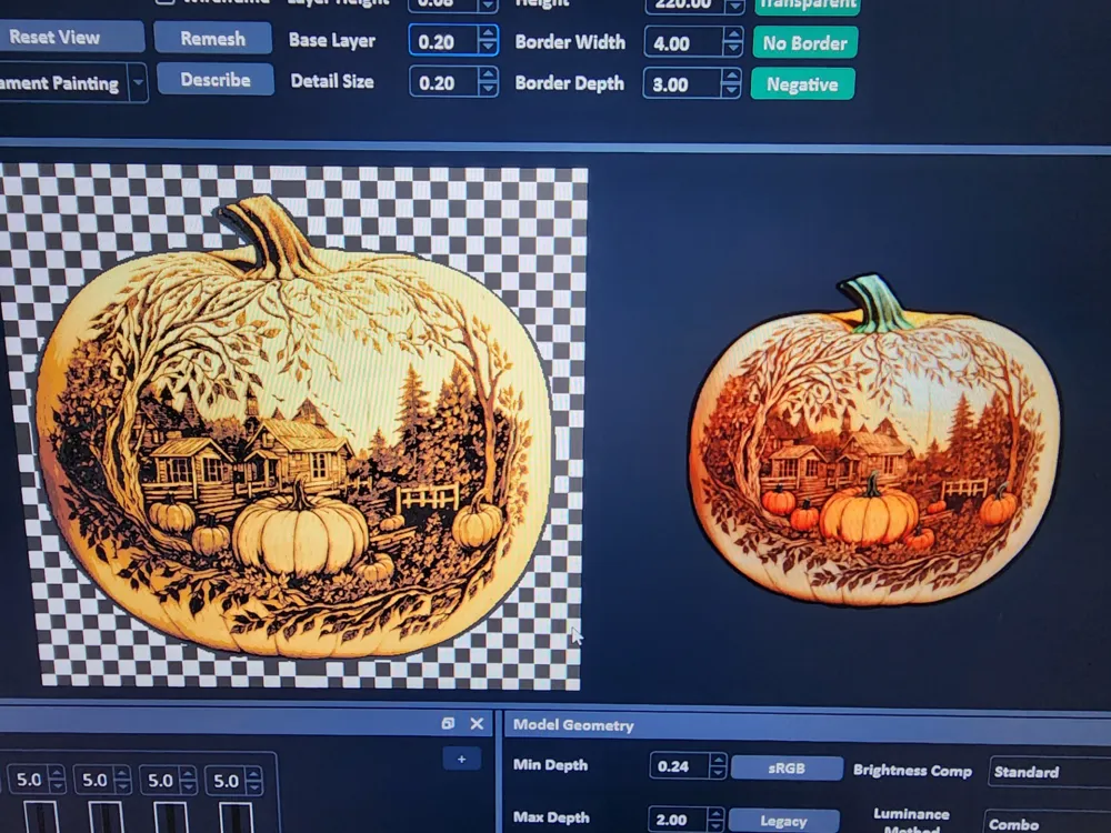 Carved Pumpkin Hueforge filament painting by Aking0687 - MakerWorld