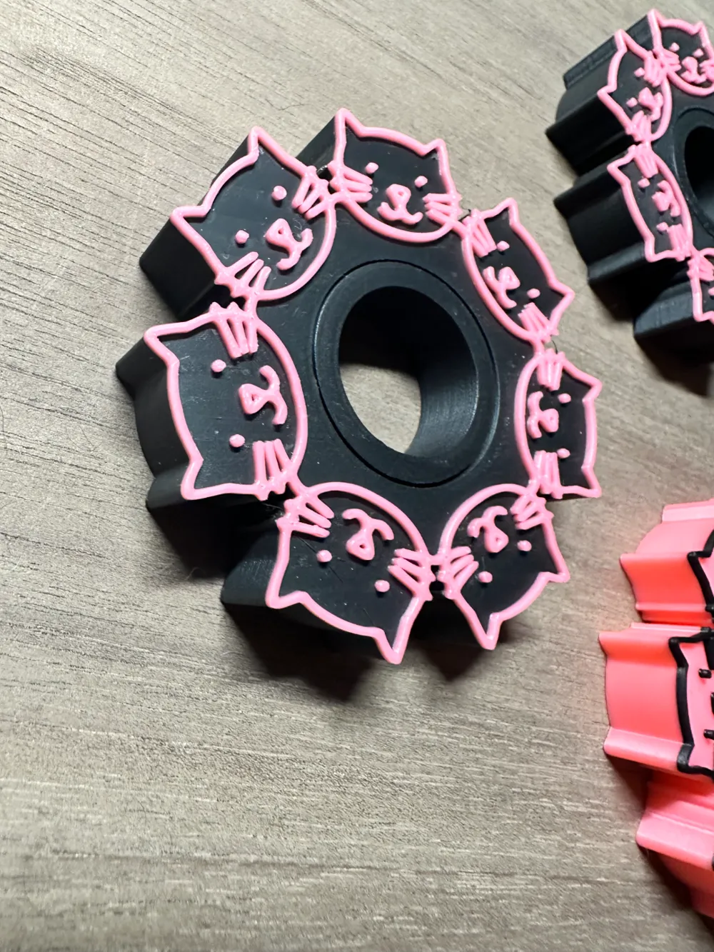 Spinning Kitties Print in Place Cat Fidget Spinner by ...