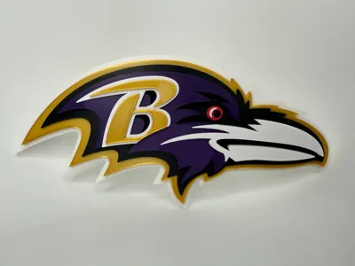 Baltimore Ravens Logo 1999 - Free 3D Print Model - MakerWorld