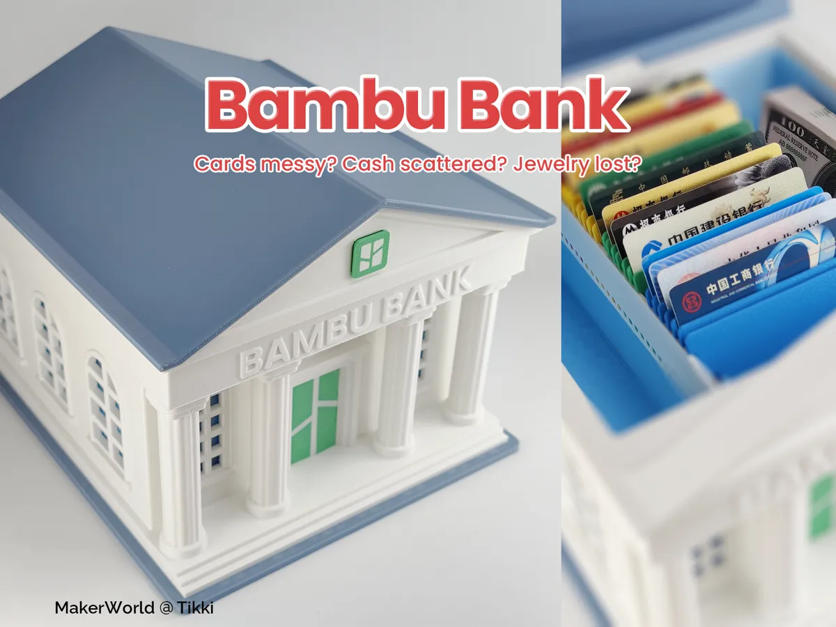 Bank and ID Card Holder | Bambu Bank - Free 3D Print Model - MakerWorld