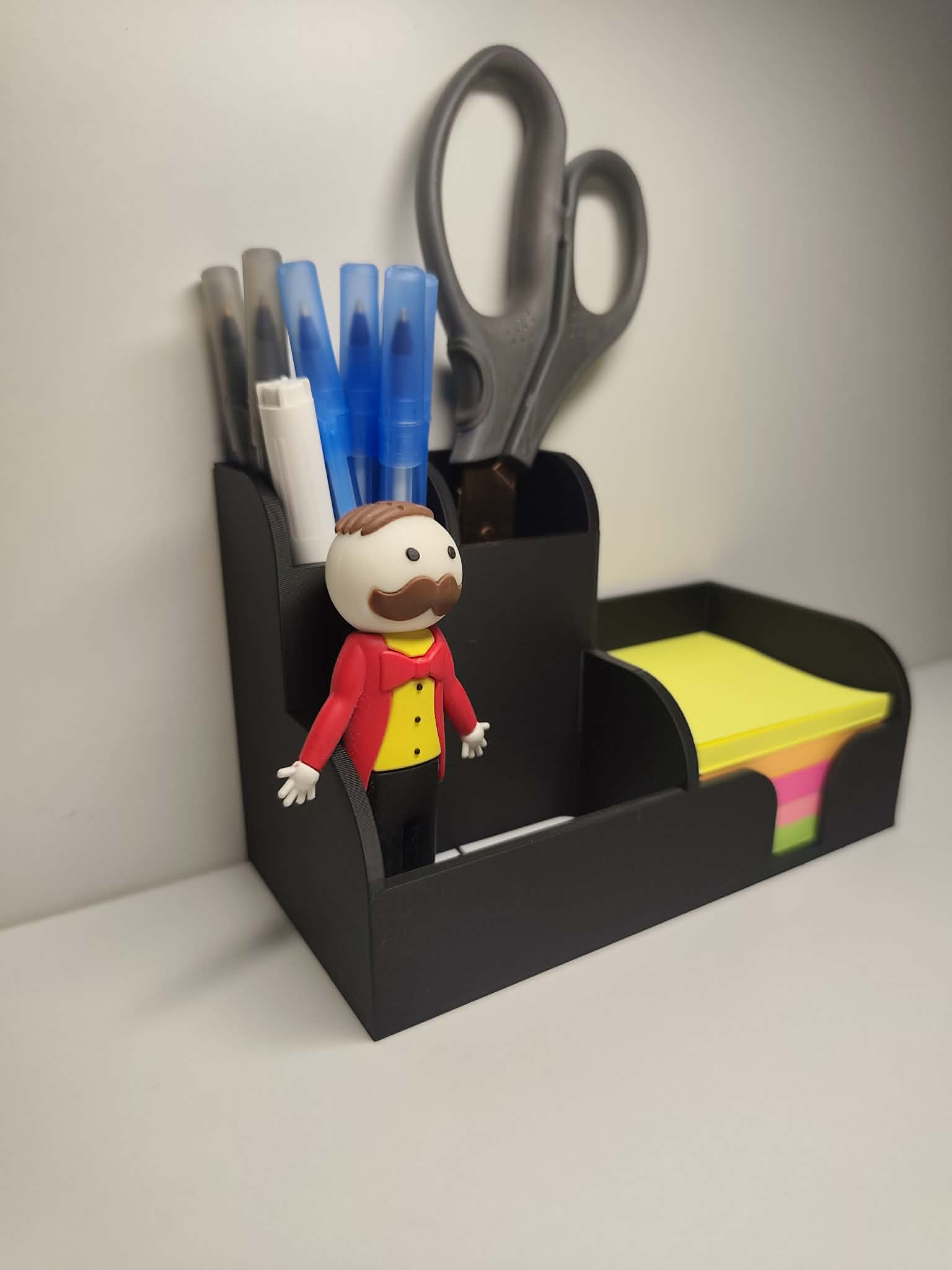 Desk Organizer for Sticky Notes & Pens - Free 3D Print Model - MakerWorld