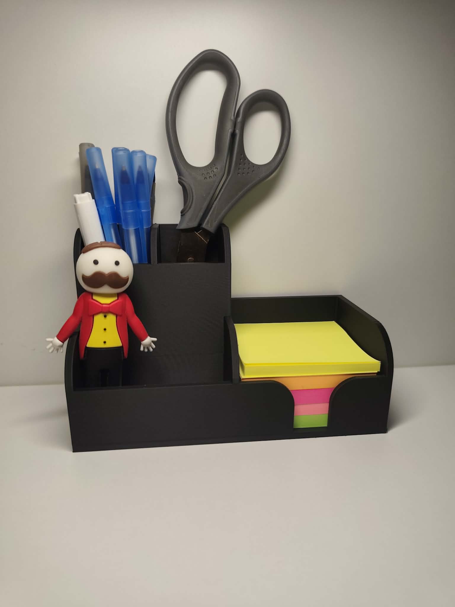 Desk Organizer for Sticky Notes & Pens - Free 3D Print Model - MakerWorld